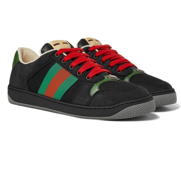 Gucci | Shoes | Gucci Mens Gg Screener Sneakers Black Size 7 Made In ...
